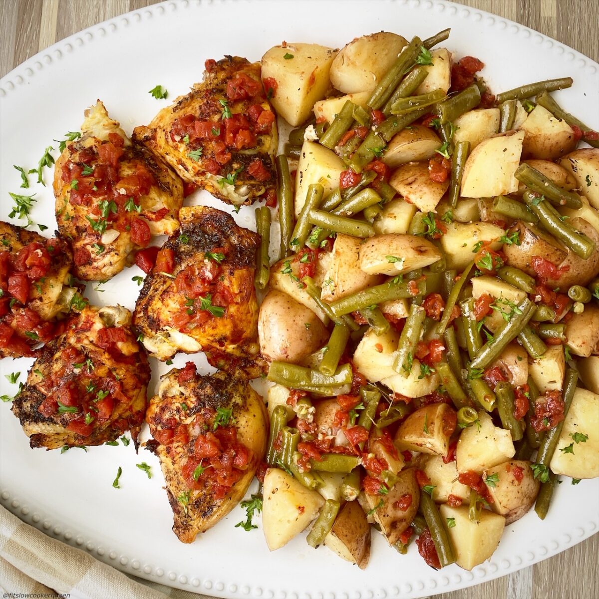 5-Ingredient Italian Chicken Dinner - Fit Slow Cooker Queen