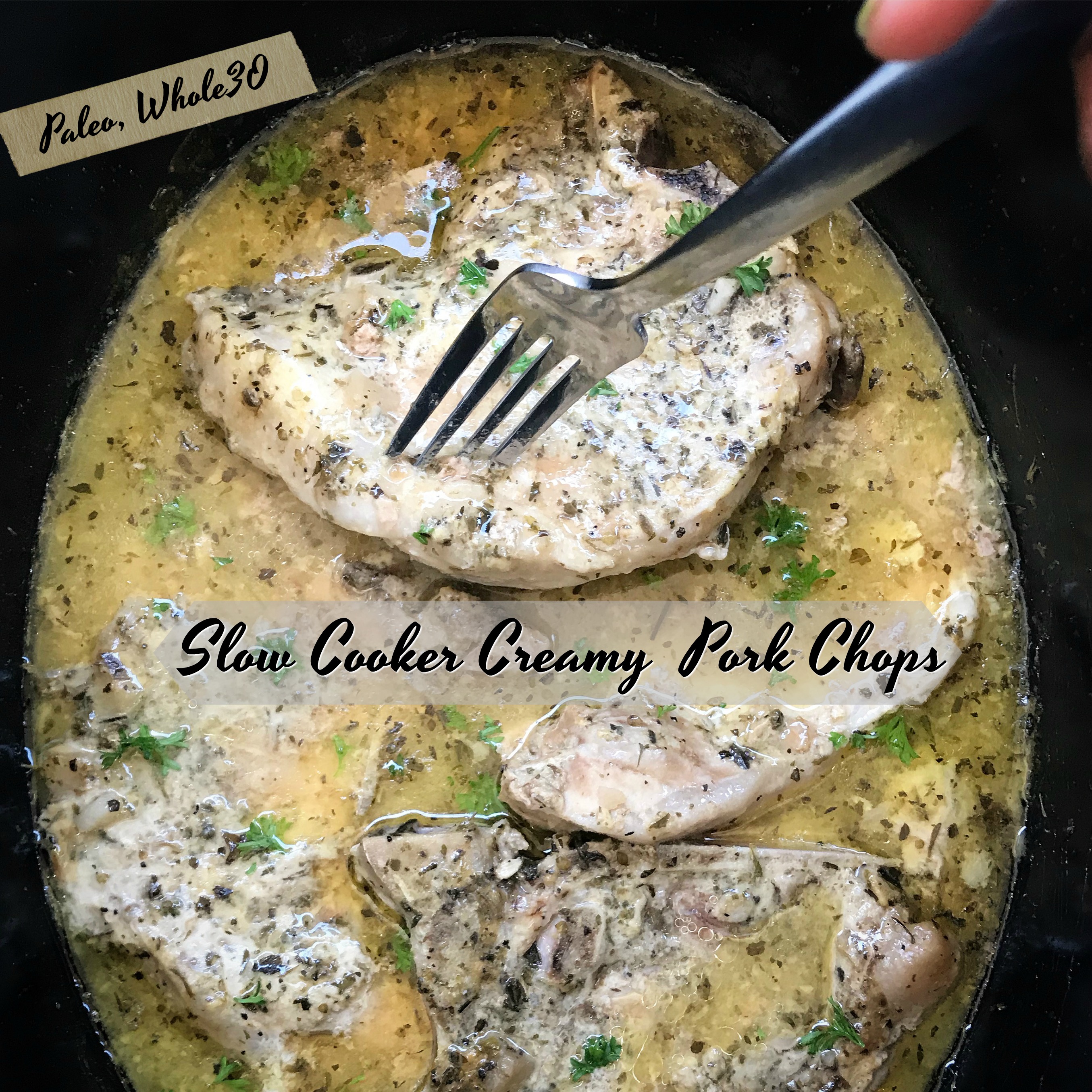 Slow Cooker Creamy FARMER JOHN® Pork Chops (Paleo,Whole30) cover - Fit ...