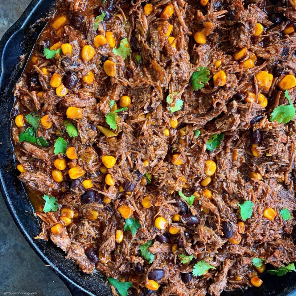 Slow Cooker Tex-Mex Beef Roast - Fit Slow Cooker Queen