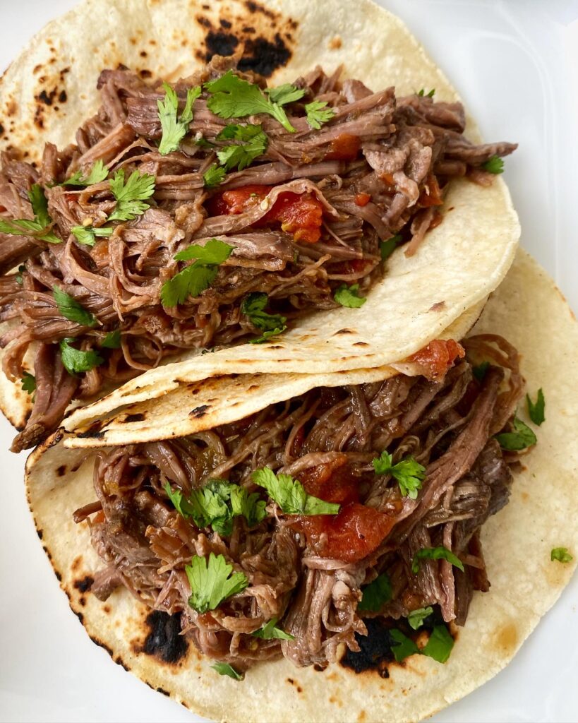 Slow Cooker Salsa Verde Beef - Fit Slow Cooker Queen