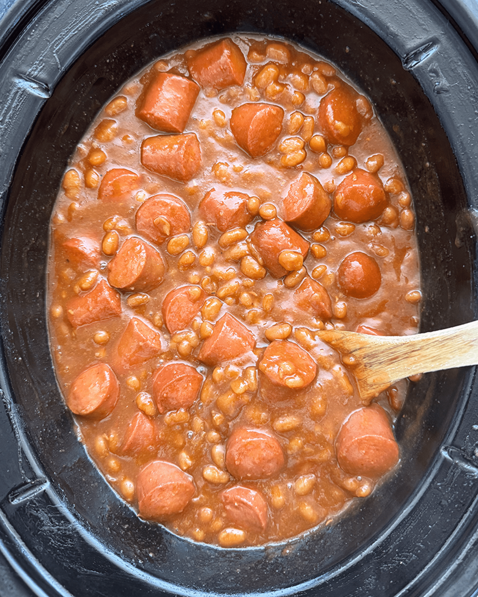 Slow Cooker Franks And Beans - Fit Slow Cooker Queen